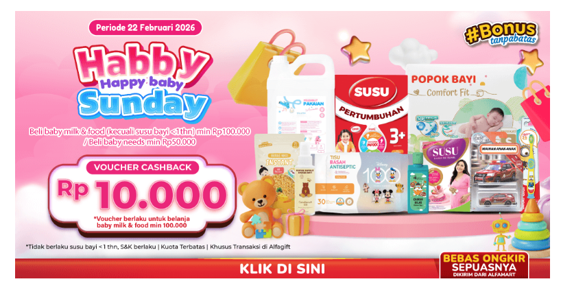 Promo Habby Happy Baby Sunday Alfamart, Solusi Belanja Kebutuhan Si ...