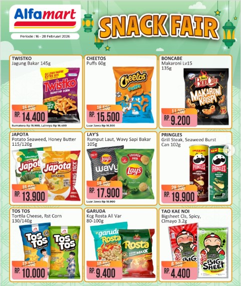 Promo Alfamart Snack Fair 16 - 28 Februari 2026: Waktunya Nyemil Puas ...