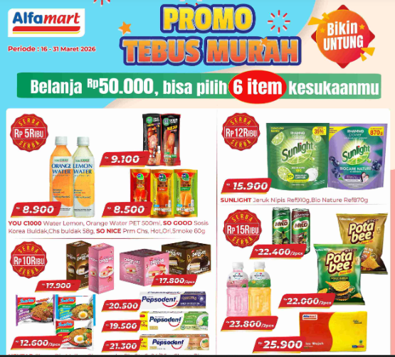 Promo Tebus Murah Alfamart Terbaru Periode 16-31 Maret 2026. Pepsodent ...