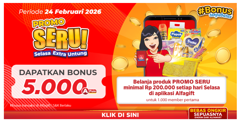 Belanja Bulanan Makin Hemat Pakai Promo Seru Alfamart, Dapatkan Bonus ...