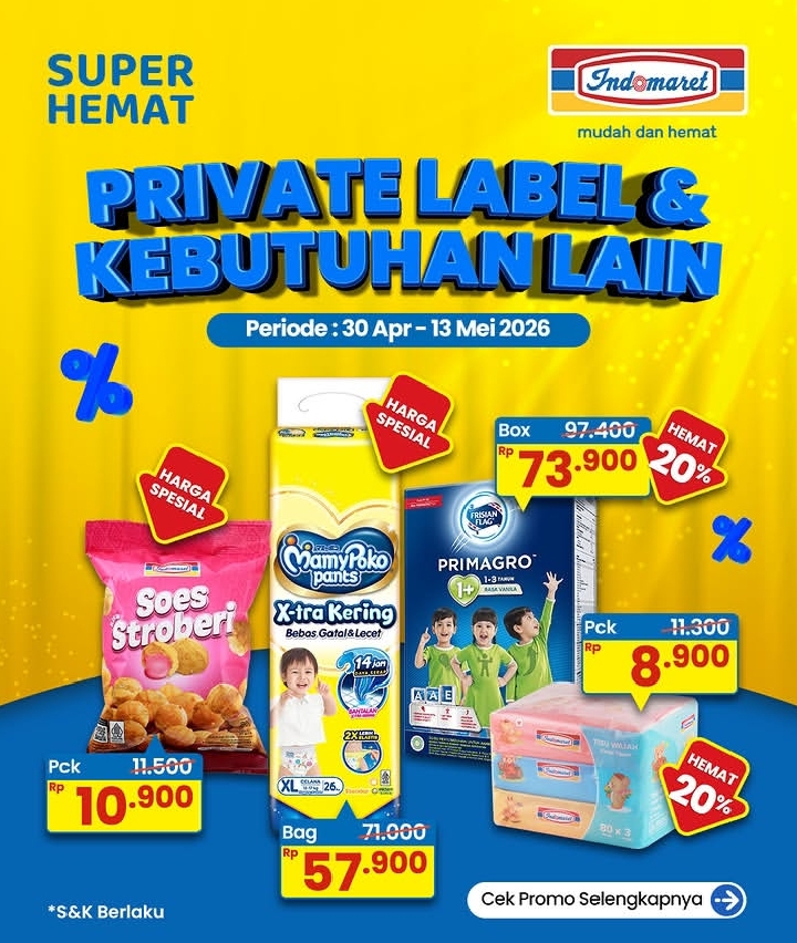 Promo Indomaret Super Hemat dan Promo Private Label 30 April - 13 Mei ...